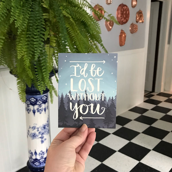 Lost Without You Card – Plumfield