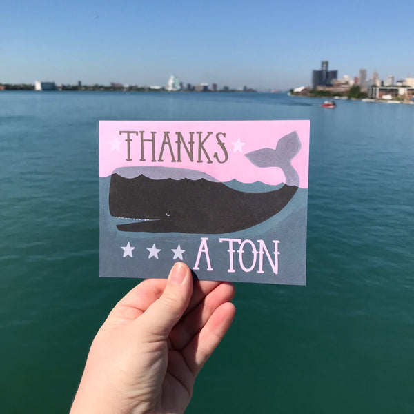 Whale Thanks Card – Plumfield