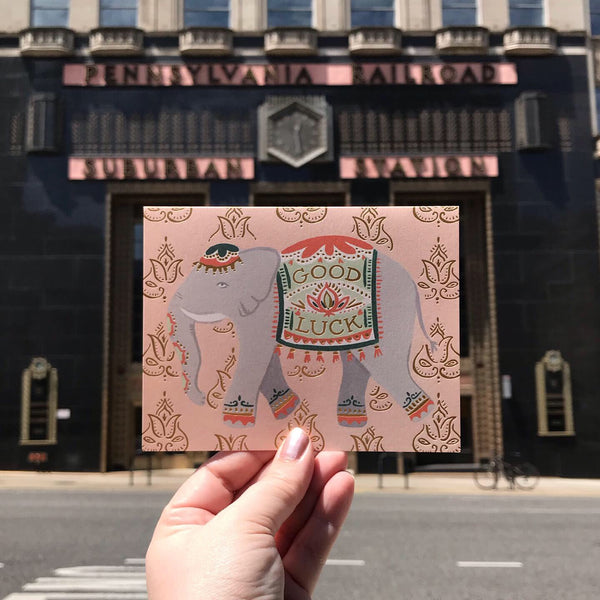 Good Luck Elephant Card – Plumfield