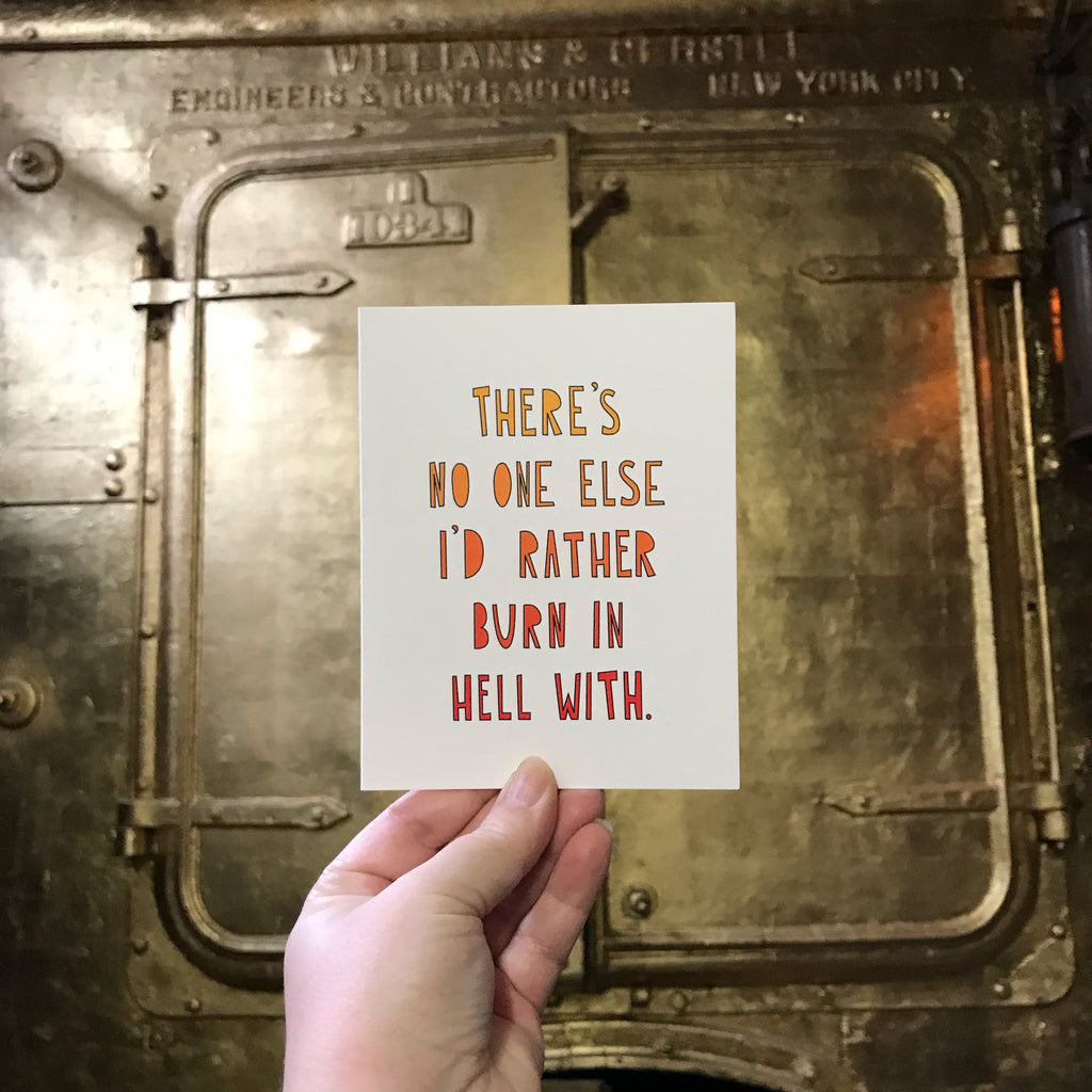 Burn in Hell Card – Plumfield