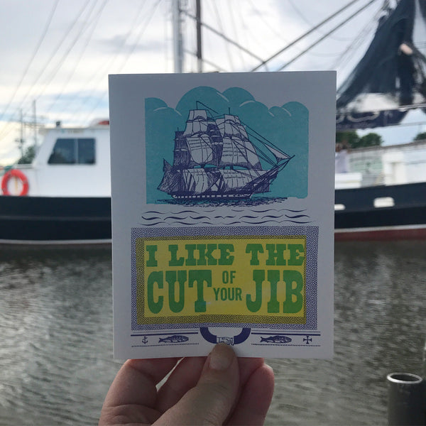 Cut of Your Jib Card – Plumfield